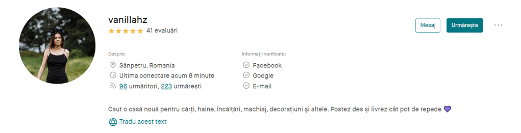 Cum se folosește aplicația Vinted: do’s and don’ts – Cristina Boncea